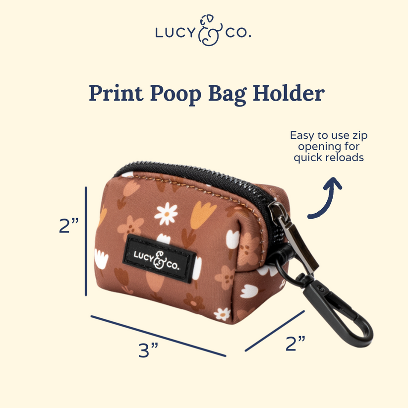 The Chocolate Meadows Fall Dog Poop Bag Holder | Lucy & Co.